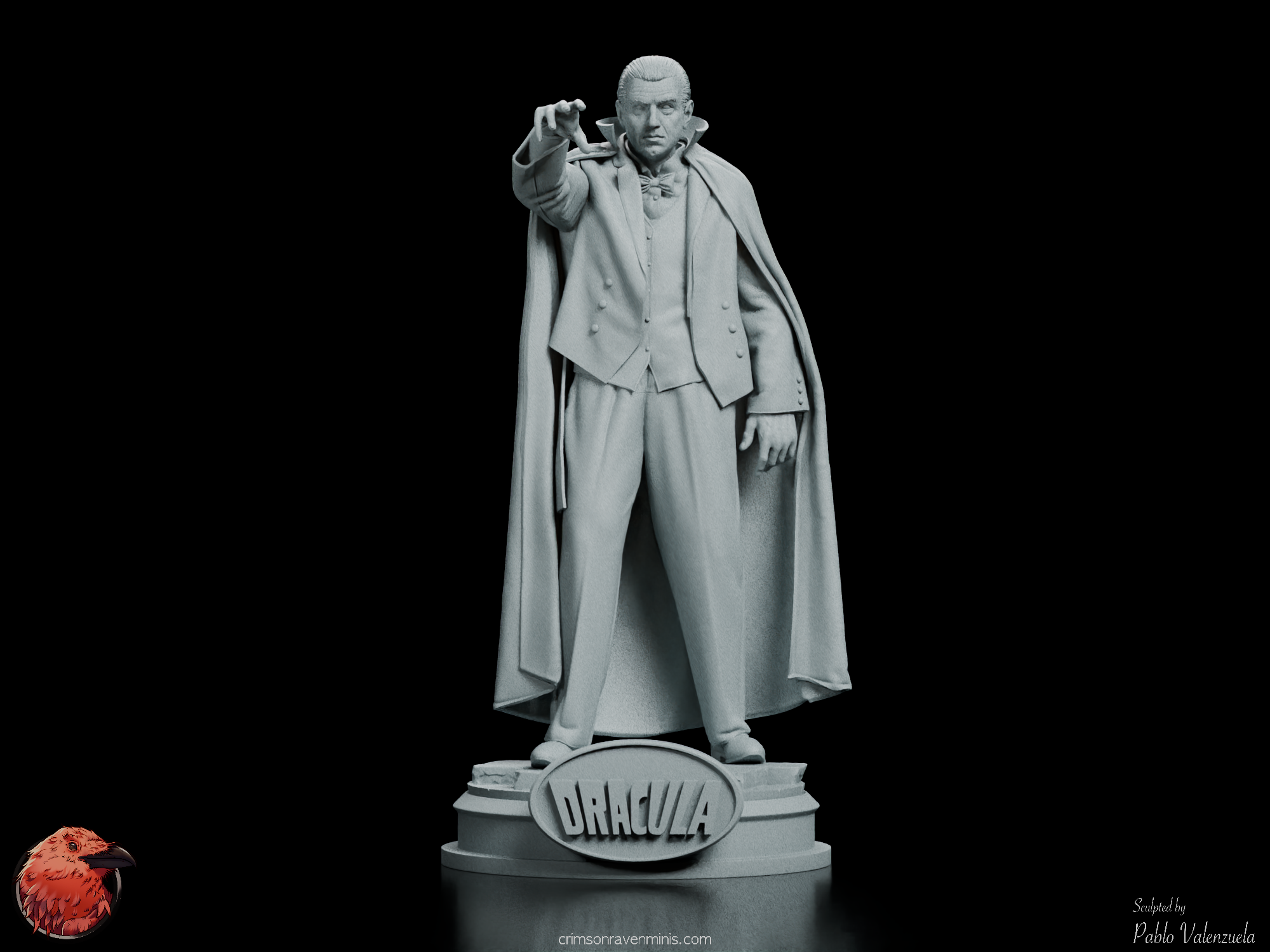 Dracula Resin Figure Kit – 1:6 Scale Classic Horror Model – Crimson Raven