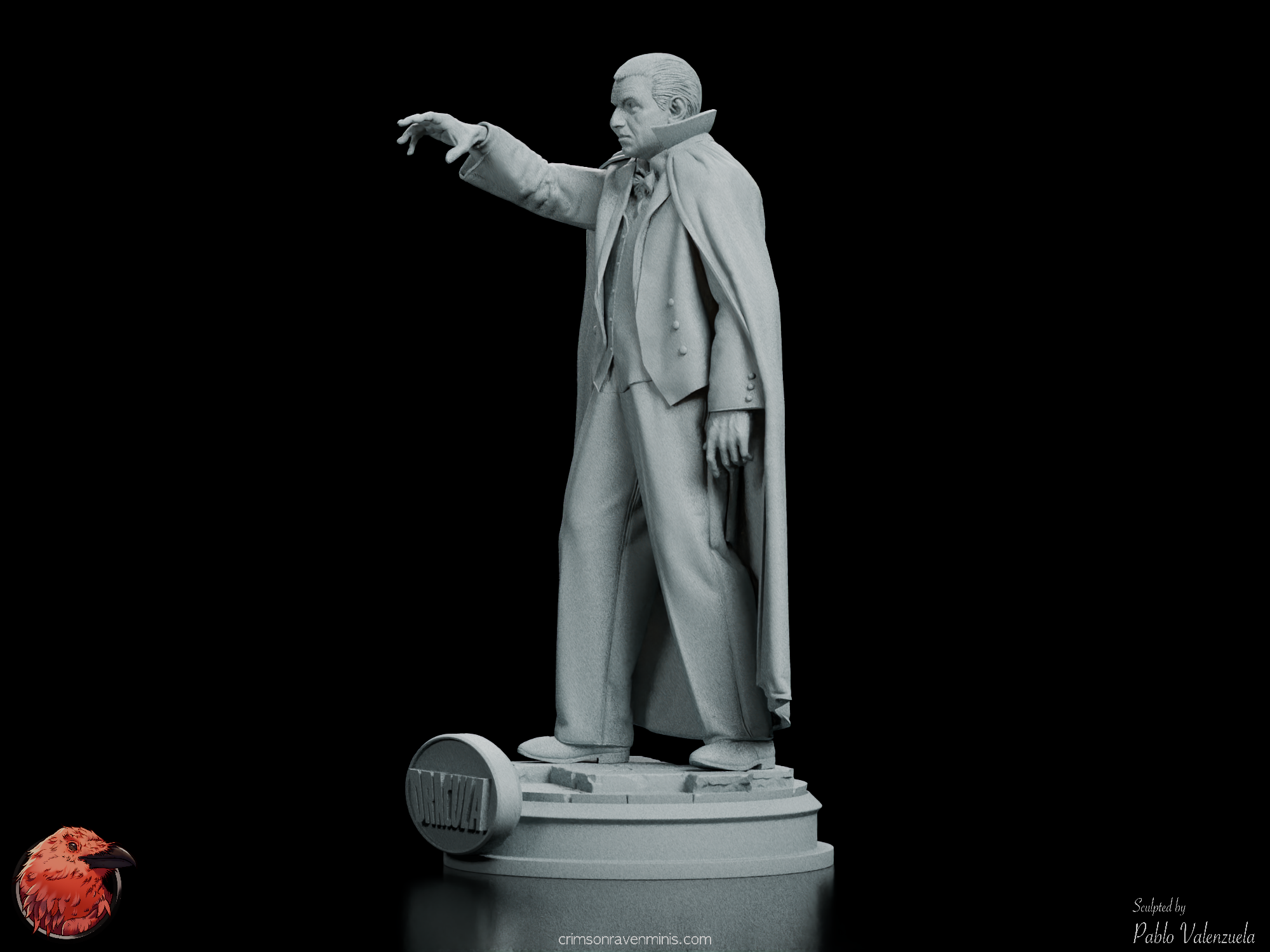 Dracula Resin Figure Kit – 1:6 Scale Classic Horror Model – Crimson Raven