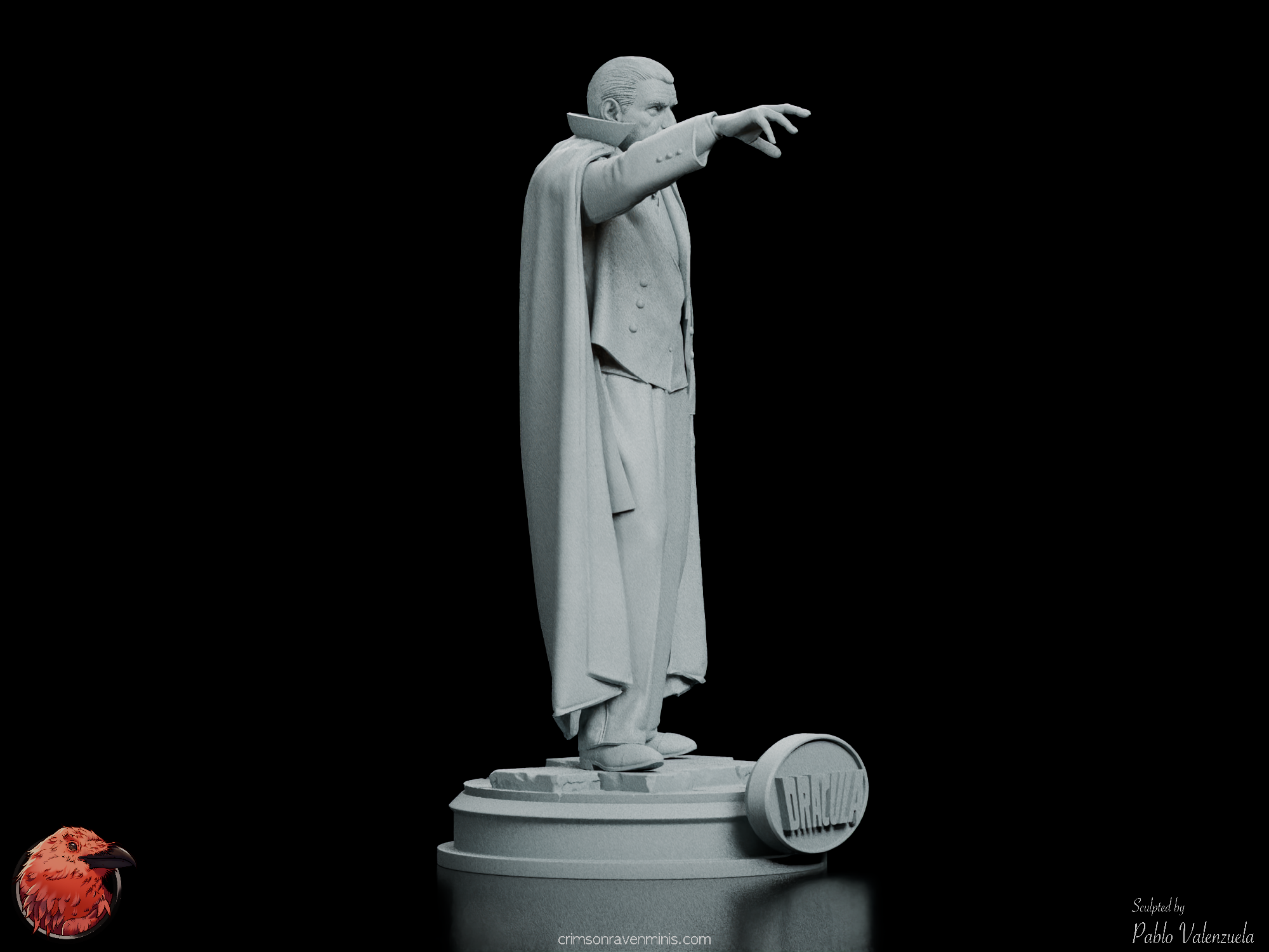 Dracula Resin Figure Kit – 1:6 Scale Classic Horror Model – Crimson Raven