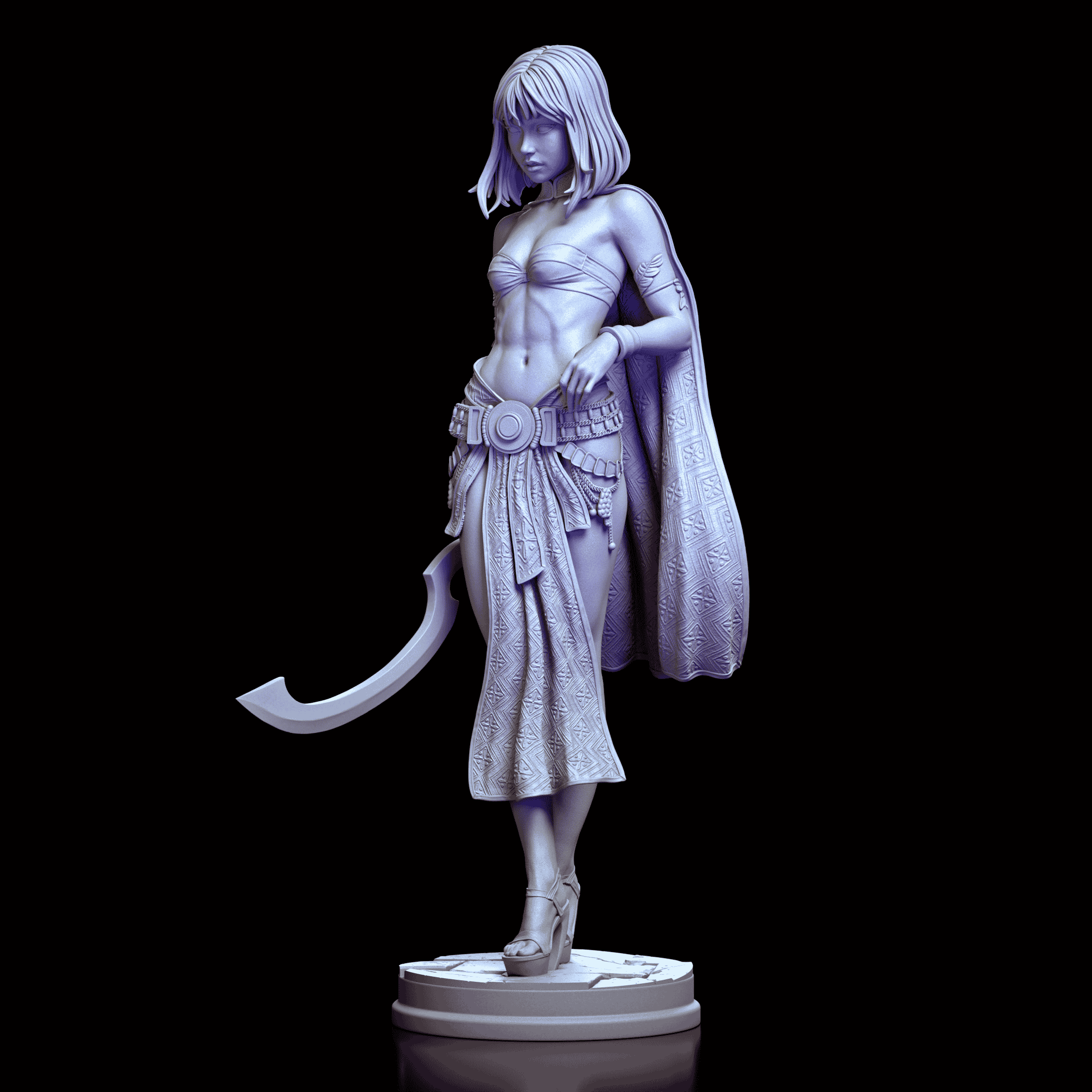 Zahara Desert Assassin Model Kit | Resin Figure in 3 Scales – Crimson Raven